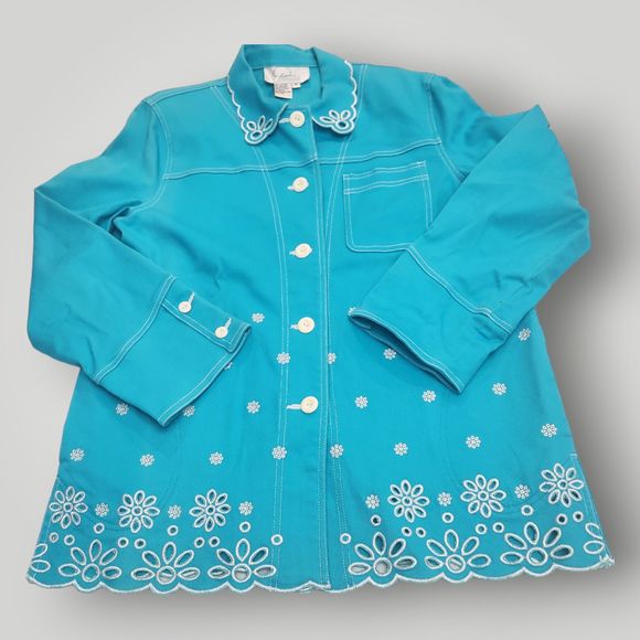 Diane's Essentials | Jackets & Coats | Dianes Essentials Womens M Cyan ...